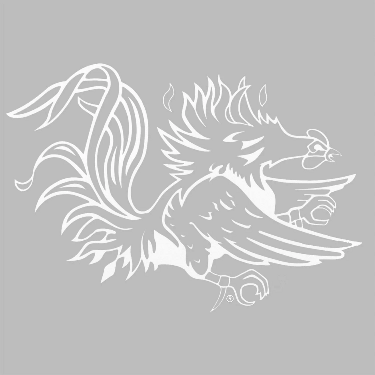 South Carolina 6" Gamecock Decal- White – ToddandMoore