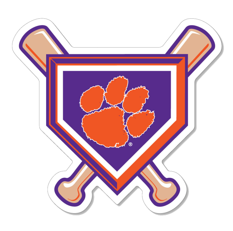 Clemson Tigers 3" Crossed Bats Vinyl Decal – ToddandMoore