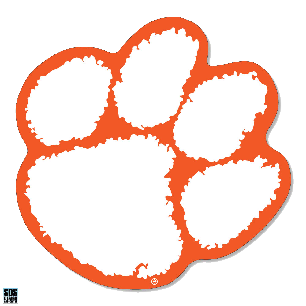 Clemson Tigers 3" Paw Vinyl Decal – ToddandMoore