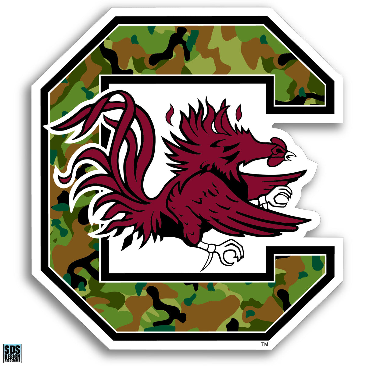 South Carolina Gamecocks 3" Camo Block "C" Vinyl Decal – ToddandMoore