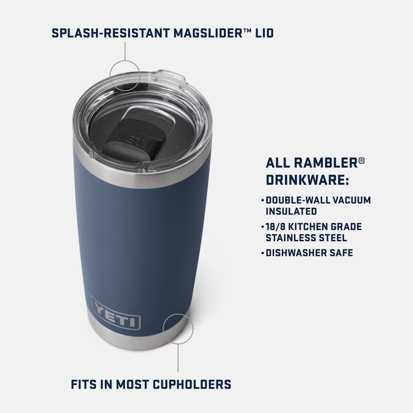 Yeti Rambler 20 oz Tumbler- Ultraviolet Marine – ToddandMoore