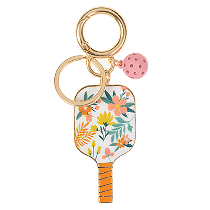 Pickleball Paddle Key Chain Floral – ToddandMoore