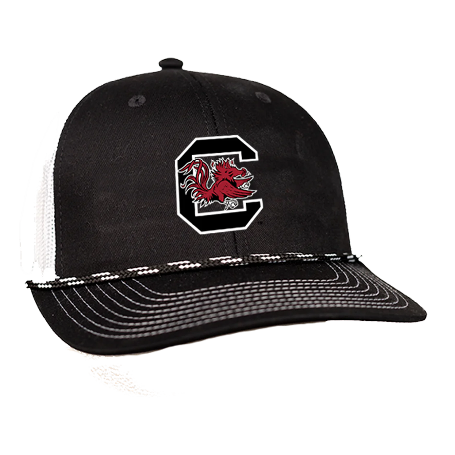 Carolina Gamecocks Block C Logo Rope Hat - Black/White – ToddandMoore